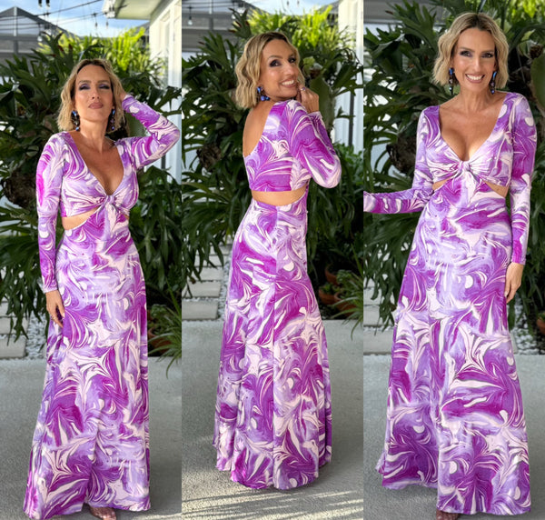 MACARENA Cut out maxi dress – Pia Colors